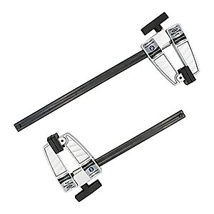 MichaelPro 2-Piece Smart F Clamps Set, 8-Inch & 12-Inch | Newly Designed Heavy Duty Steel Bar Clamps, Holds & Positions Quickly for Woodworking & DIY | MP018002