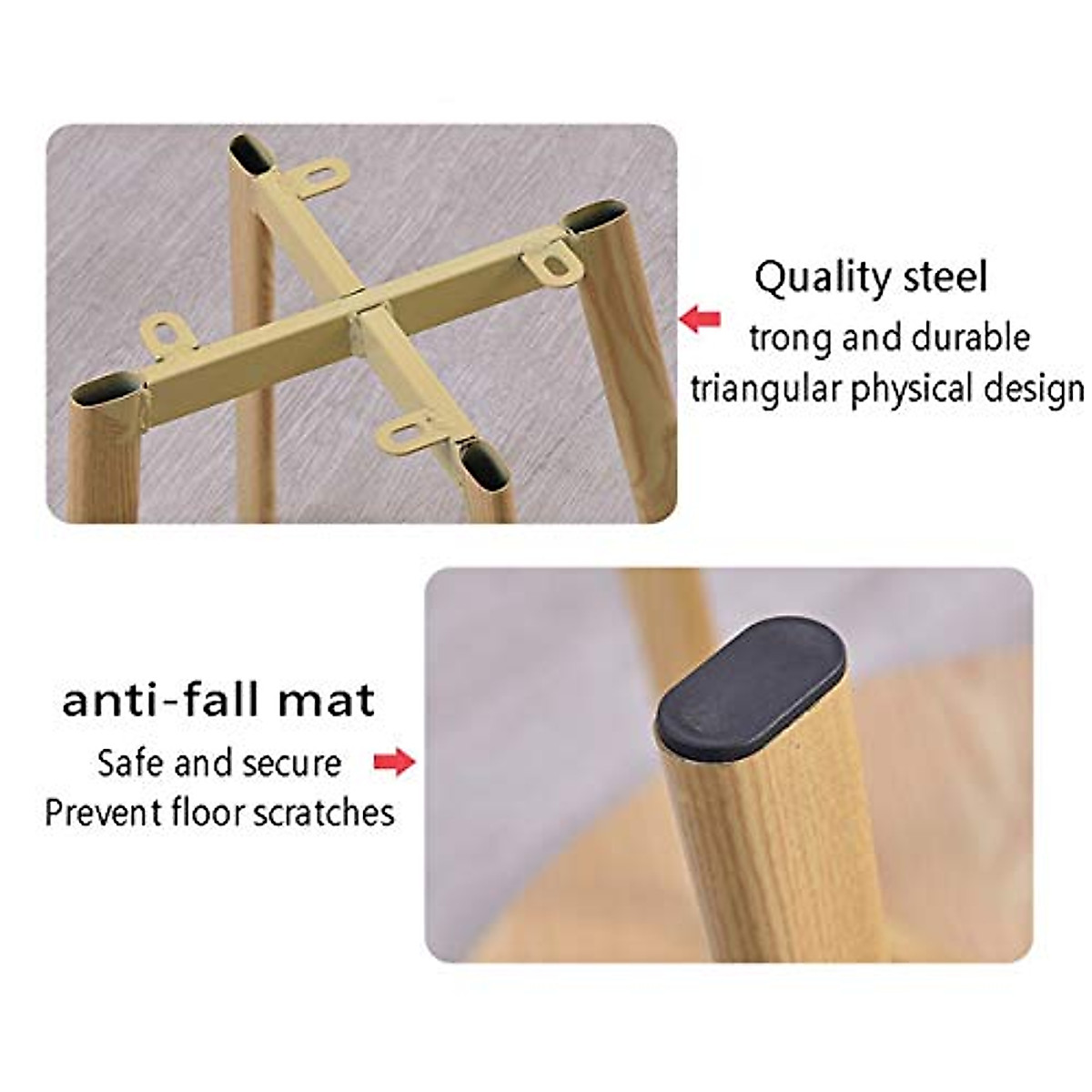 Dining Table & 4 Chairs, Compact Kitchen Table Set Bedroom Adults Commercial Restaurant Leather Seat Chair Round Small Wood Table Metal Frame Home Kitchen Office Negotiation Meeting (Color : Yellow)