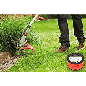 A ANLEOLIFE 5-Pound Commercial Square .095-Inch-by-1280-ft String Trimmer Line in Spool,with Bonus Line Cutter, Orange