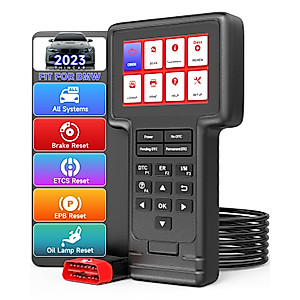 ThinkScan OBD2 Code Reader Compatible for BMW,Thinkcar 10 Modes Full System Vehicles Diagnosis Scan Tool with Oil EPB SAS ETS D-PF Reset Functions Lifetime Free Update