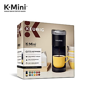 Keurig K-Mini Coffee Maker, Single Serve K-Cup Pod Coffee Brewer, 6 to 12 oz. Brew Sizes, Black