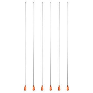 PATIKIL 15Ga x 10 Inch Dispensing Needle Tips, 6Pcs Stainless Steel and Plastic Glue Needle Tube Blunt Tips with Luer Lock for Glue Oil Applicator, Orange