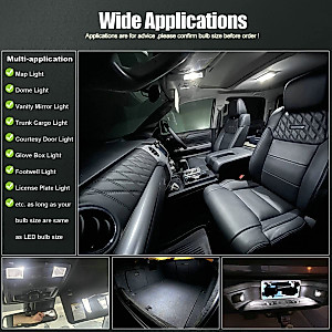 EBAIFUN 26-Pack 6000K White 12V DE3175 6411 T10 2825 6612F 6615F 31mm 41mm LED bulb Kit for Car Truck Interior Map Dome Vanity Mirror Sun Visor Light Cargo Trunk Door Courtesy License Plate Light