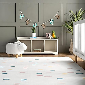 nuLOOM Calla Kids Polka Dot Nursery or Playroom Area Rug, 4x6, Multi