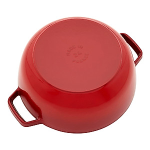 STAUB Specialty Shaped Dutch Cast Iron 3.75-qt Essential French Oven Dragon Lid-Cherry