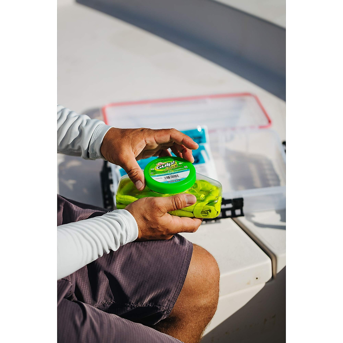 Berkley Gulp! Alive! Swimming Mullet Soft Fishing Bait, Pearl White/Chartreuse, 3in - Half Pint 4x7