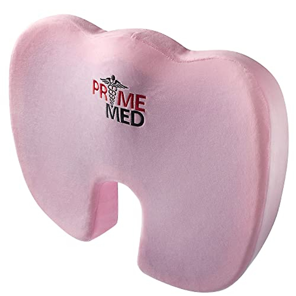 Memory Foam Seat Cushion - No-Slip Bottom - Gel & Memory Foam Coccyx Cushion for Tailbone - Used for Office Chairs Car Seat Cushion - Sciatica & Back Pain Relief - (Light Pink) 1 Count