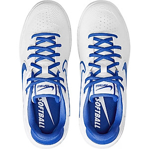 Nike Women's Zoom Hyperdiamond 3 Elite CS Softball Cleat (10, White/Game Royal-White)