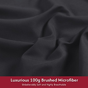 LONAVA Twin Size Sheet Set - 4 Piece Hotel Luxury Wrinkle-Free Microfiber Sheet, Oeko-TEX Certified, Breathable & Elastic, 16" Deep Pockets, Deep Gray