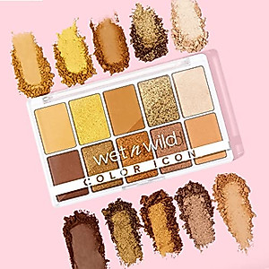 Wet n Wild Color Icon 10-Pan Eyeshadow Makeup Palette, Yellow Call Me Sunshine, Long Lasting, Shimmer, Metallic, Glittery, Matte, Rich Smooth Pigment, Cruelty Free