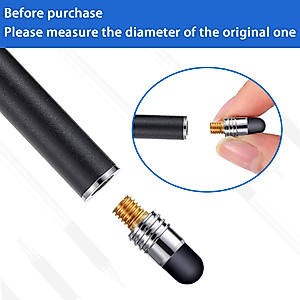 Zonon 30 Pieces Replacement Stylus Tips Conductive touch screen Pens Tips Capacitive Silicone Rubber, No Touch Door Opener Tools (0.19 Inch)