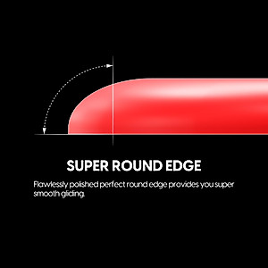 Superglide2 - New Controllable Speed Textured Surface Smoothest Mouse Feet/Skates Made with Ultra Strong Glass Smooth and Durable Sole for Logitech G Pro X Superlight1 [Red]