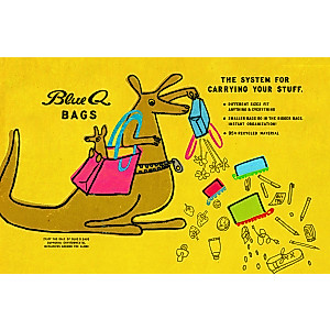 Blue Q Shoppers, Reusable Grocery Bag, Sturdy, Easy-to-Clean, 15" h x 16" w x 6" d, made from strong 95% recycled material (Random Crap)