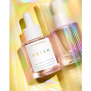 HERBIVORE Prism AHA + BHA Exfoliating Glow Serum – Natural, Effective Resurfacing Serum for Smooth, Glowing Skin, Plant-based, Vegan, Cruelty-free, 30mL / 1 oz