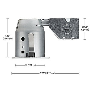 Globe Electric 90679 3" Swivel Round Trim Recessed Lighting Kit, White, Easy Install Push-N-Click Clips, 3.25" Hole Size, Recessed Lights, Dimmable, Ceiling Light, Porch Light, Home Improvement