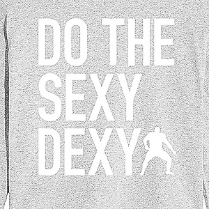 Instant Message - Do The Sexy Dexy - Juniors Cropped Long Sleeve T-Shirt - Size X-Large Athletic Heather