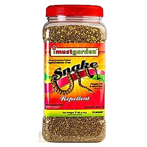 I Must Garden Snake Repellent: Powerful All-Natural Protection – 5 lb. Granular Shaker Jar