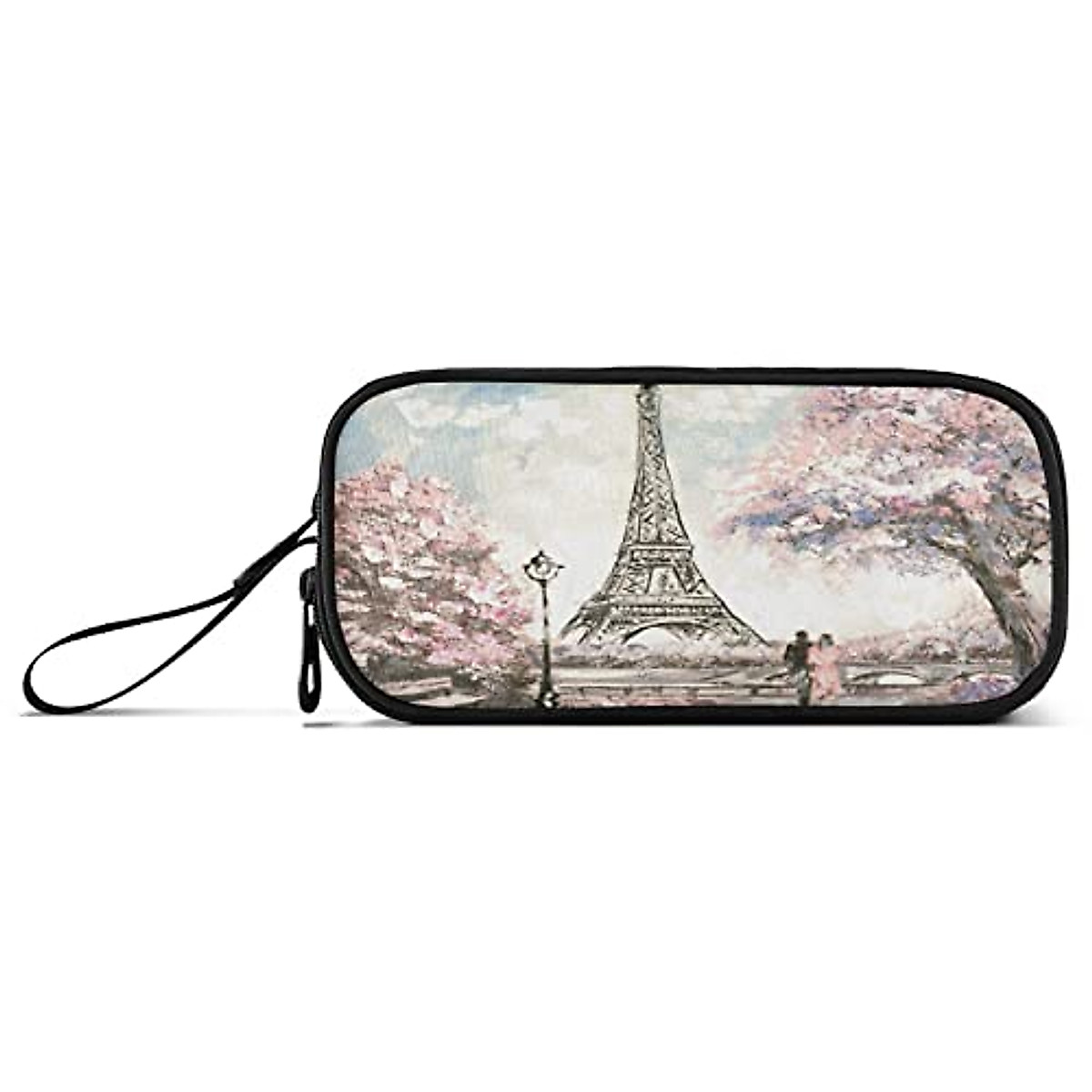 ALAZA France Paris Eiffel Tower European Watercolor Capacity Pencil Case Pen Holder Boxes for for Student School Office