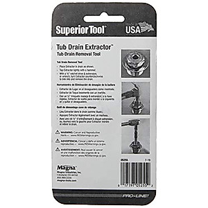 Superior Tool 05255 1.5" Tub Drain Extractor-Removes One and a Half Inch Old or Stubborn Tub Drains