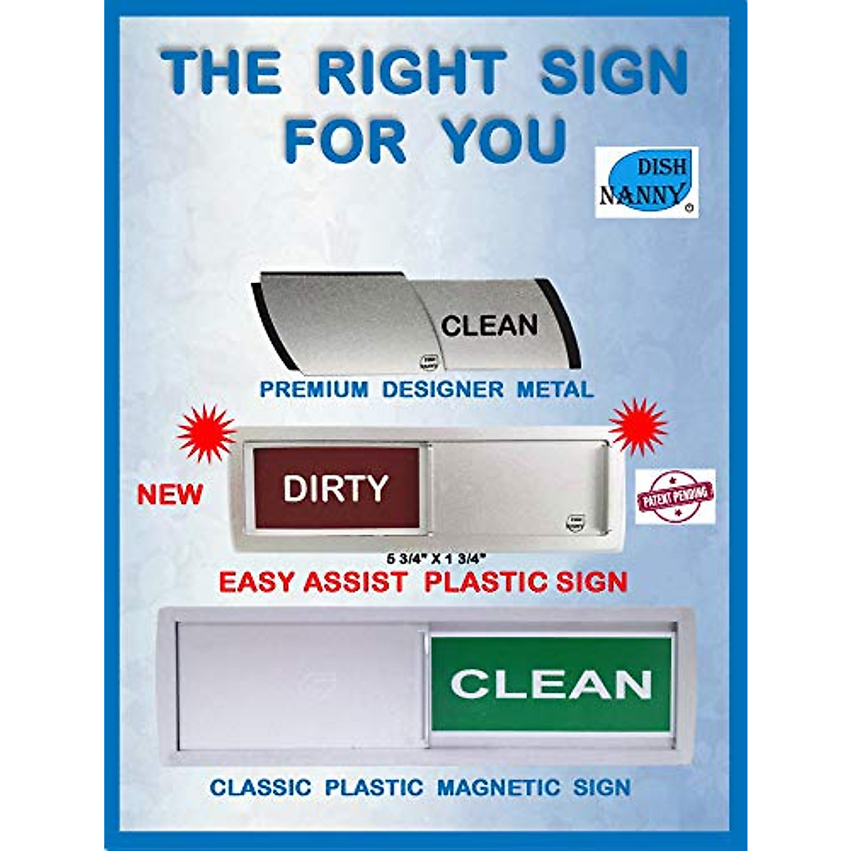 2020 Dish nanny (EASY ASSIST SNAP SLIDE) silver with red and green