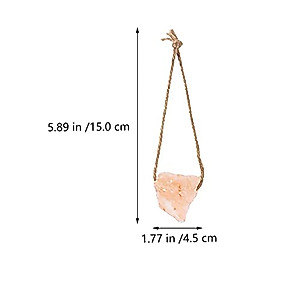 POPETPOP Small Pets Lick Salt Block- Pet ChewToy Himalayan Salt on a Rope Chew Treat Toy for Bunny Hamster Small Pets 3Pcs, 15x4.5cm