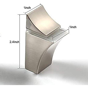 XVL 15.5-Inch Bathroom Glass Shelf, Brushed Nickel GS3003L