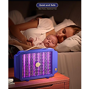 (2025 New) Bug Zapper Outdoor Rechargeable, Indoor Mosquito Zapper with Dual Net LED Lights, Electric Fly Zapper for Patio Home Garage Kitchen, Body Temperature Attract Control Gnat Moth Fruit Flies