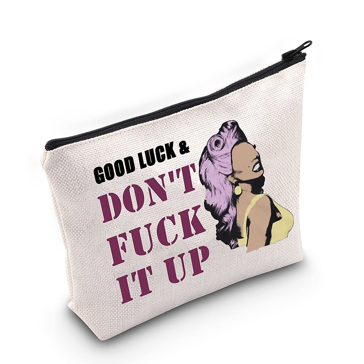 RP Fan GiftDrag Race Cosmetic Bag Good Luck & Don't Fck It up Makeup Zipper Pouch for Drag Queen Fans (Luck & Don't)