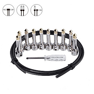 IVU Creator Solderless Patch Cable kit Solder Free Pedalboard Cable kit Guitar Patch Cable Effects Pedal Patch Cable