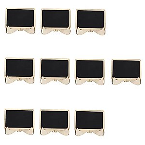 STOBOK 10pcs Message Board para Mesa De Desktop Blackboards Wooden Message Board Wedding Chalk Signs Wooden Blackboard Wedding Adornment Mini Blackboard Wooden Easel