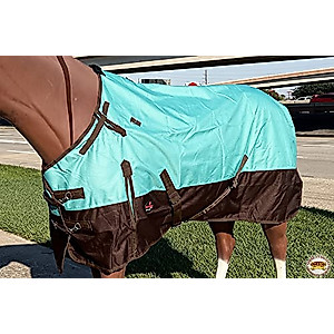 HILASON 1200D Turnout Light Winter Waterproof Rain Sheet Horse Sheet | Horse Sheet | Horse Turnout Sheet | Horse Sheets for Winter | Waterproof Turnout Sheets for Horses