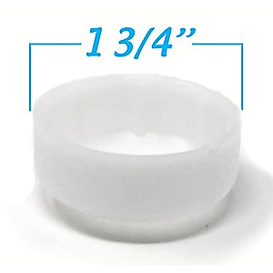 Deluxe TuffCovers Walker Glide Caps - 2 Pairs (White)