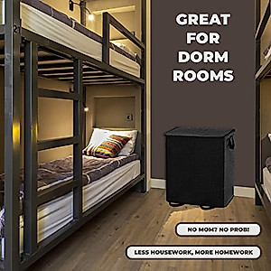 Bartnelli Double laundry hamper basket With 2 Removable bags | collapsible baskets for dirty clothes or baby clothing, Waterproof Material Outdoor-Safe foldable pop up bin, Easy Assembly