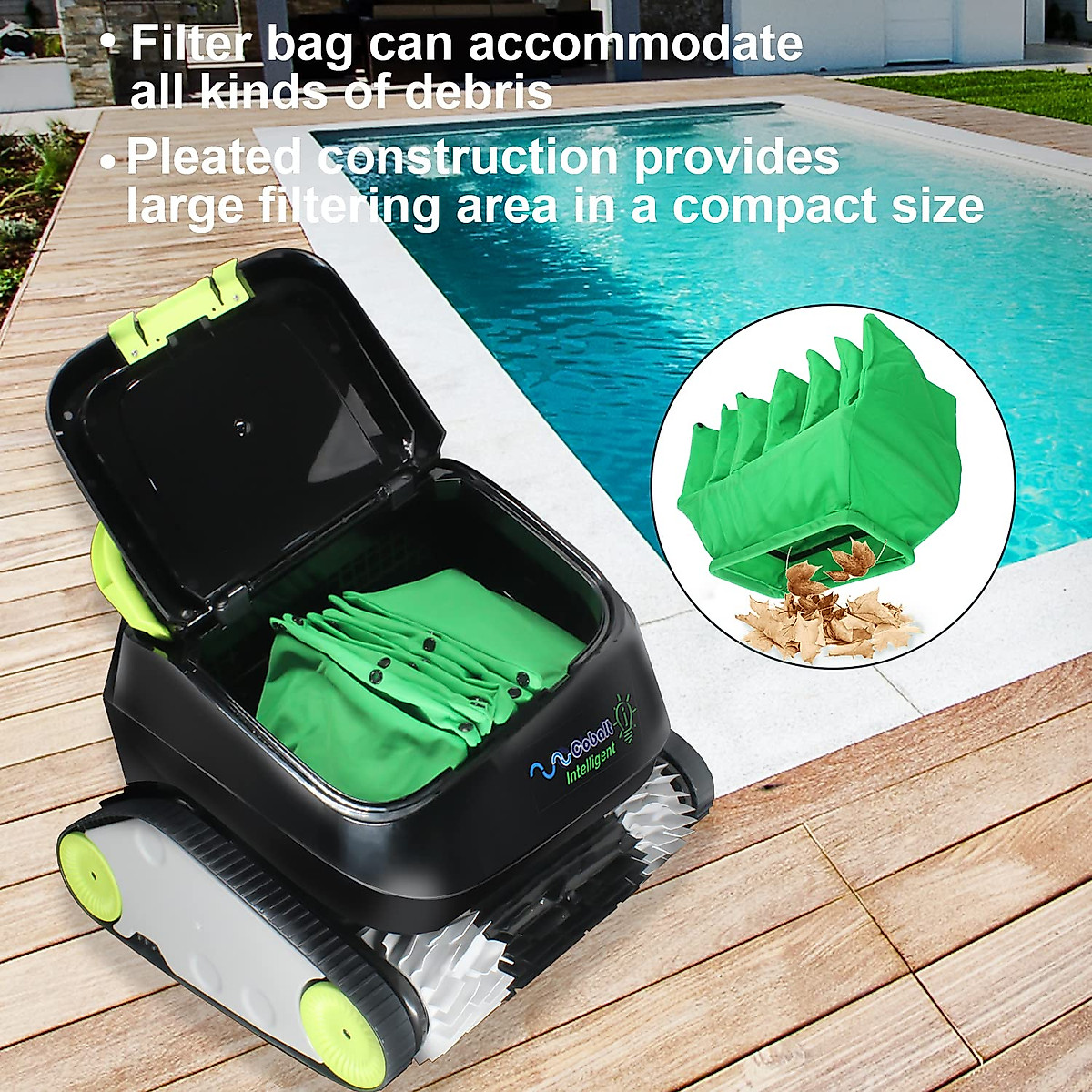 Nu Cobalt 731-i Pool Cleaner Automatic Pool Robot Wall Climber for Medium to Large in ground Pools