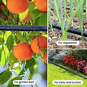 Soaker Hose - Flat Soaker Hose 100FT for Garden Beds, Water Garden Soaker Hose Linkable Consistent Drip Irrigation Hose Save 83% Water