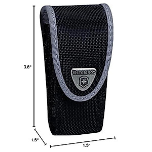 Victorinox 4.0543.3-X1 Medium Nylon Pouch 91mm/2-4 Layer Ideal to Hold and Protect Your 84mm and 91mm Knives in Black 3.8 inches