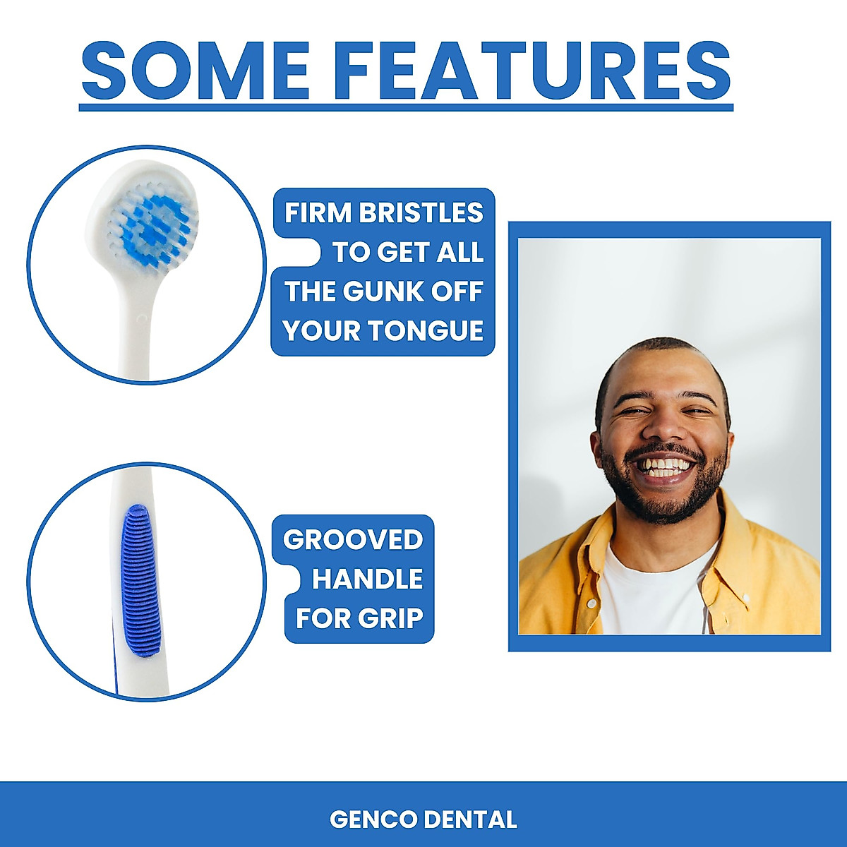 Tongue Cleaner, Tongue Brush, Tongue Scraper for Fresh Breath, Tongue Scraper for Adults | Tongue Scraper for Kid, Tongue Scrapers for Bad Breath Treatment (1 Pack (Brush))