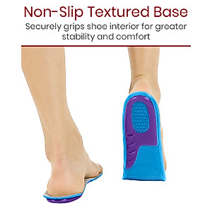 Envelop Gel Insoles for Men & Women - Shoe Inserts for Walking, Running, Hiking, Standing All Day - Cushion Soles for Heels, Arch Support, Plantar Fasciitis, Flat Feet - Fit Sneakers, Boots (1 Pair)