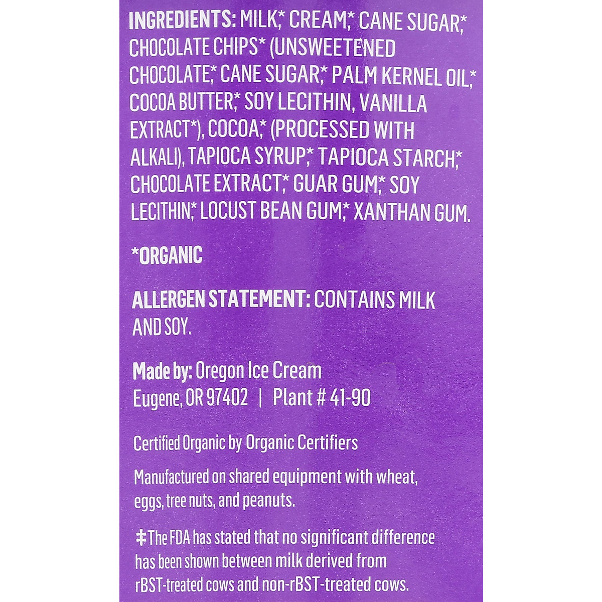 Alden's, Organic Chocolate Chocolate Chip Ice Cream, 48 oz (Frozen)