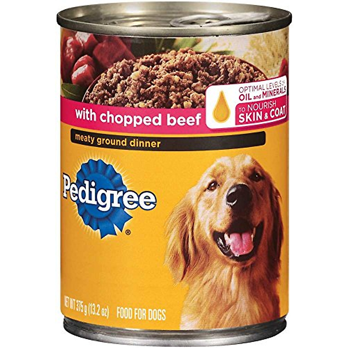 Pedigree Meaty Ground Dinner Multipack Chicken And Beef Dog Food 13.2 Ounces (Two 12-Can Cases)