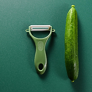 DREAMYDAWN Professional Ultra Sharp Kitchen Knife Set,German High Carbon Stainless Steel,Beautiful Pattern&Green