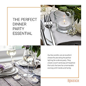 Rokeach Unscented Tea Lights Candles, (50 Count) 4.5 Hours | Votives Small Candles, Long Lasting Tea Lights | Bulk for Shabbat, Home, Events, Holidays, Pool Side Decor, Weddings and Emergencies