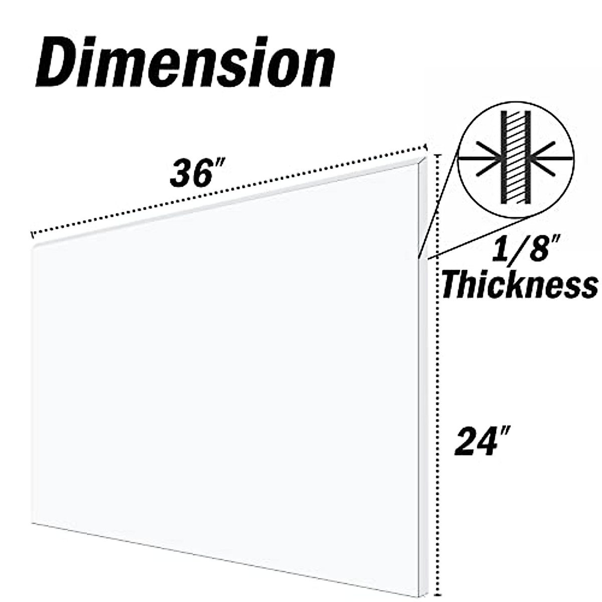 2 Pack Acrylic Sheet Plexiglass 24" x 36" x 1/8" Thick, Clear Cast 3mm 24x36 Large Plexi Glass Panel Use for Craft Projects, Picture Frames, Laser Engraving Sign Blanks or Cutting to Display Sizes.