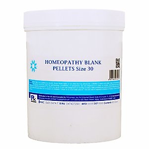 Sugar GLOBULES - Homeopathy Blank PELLETS Size 30 - DMF Grade - 6 Pack