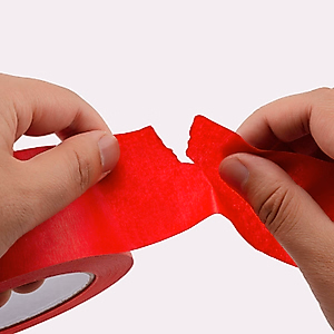 Lichamp Wide Red Painters Tape 2 inches, 1pc Medium Adhesive Red Masking Tape, 1.95 inches x 55 Yards