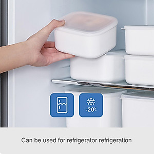 Kichvoe Cheese Keeper 5*2.5*2.5Inch White Rectangular Food Storage Container with Flip Top Lid, 700ML, , Phthalate Free, , Airtight, Refrigerator Storage, Hand Wash Only