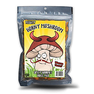 Horny Mushroom Gourmet Trail Mix - Premium Food Gifts for Men - Funny Gag Gift for Mushroom Lovers - Spicy Snack Basket Idea for Adults - Stocking Fillers Women