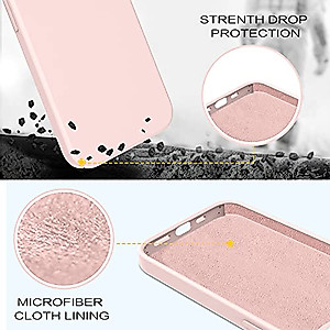 VENINGO iPhone 13 Case,Phone Case for iPhone 13,Slim Fit Liquid Silicone Soft Gel Rubber Lightweight Microfiber Lining Shockproof Anti-Scratch Protective Phone Cover for iPhone 13 6.1'' 2021,Pink Sand