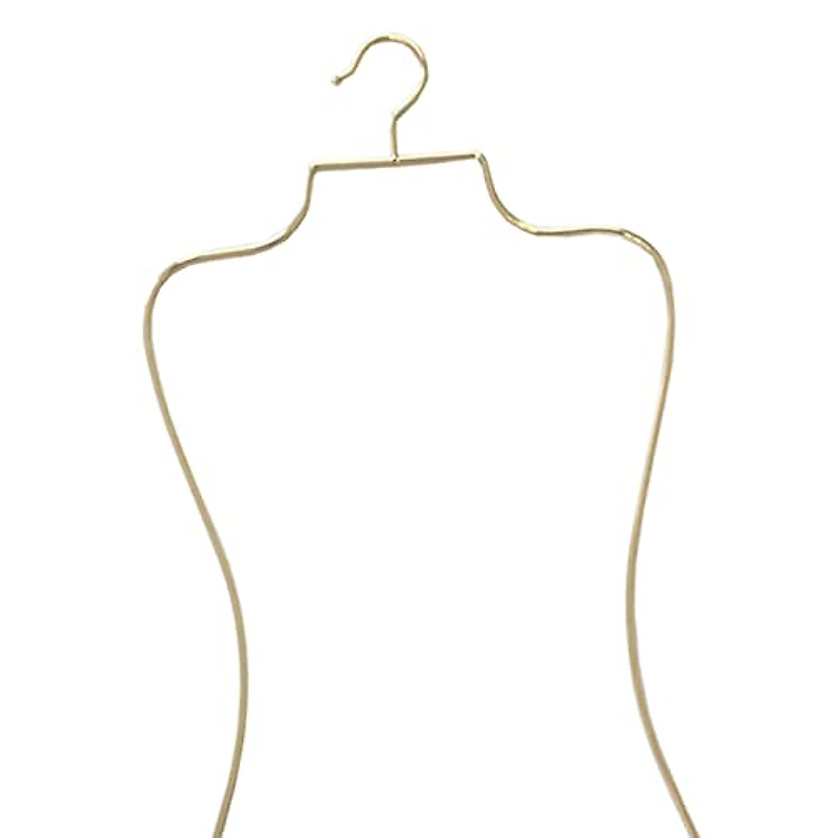 Generic Wire Body Shape Display Hanger, Dress Wardrobe Organizer Bathing Suit Coat Metal Rack for Kids Unisex Store Accessories Bedroom , Aureate