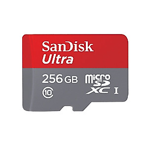 256GB SanDisk Ultra UHS-I Class 10 90mb/s MicroSDXC Memory Card works with Samsung Galaxy S8, S8 Plus, S8 Note, S7, S7 Edge, Cell Phones with Everything but Stromboli Memory Card Reader